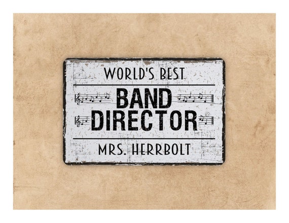 World's Best Band Director Personalized Metal Sign Music - Etsy