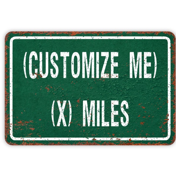 Distance Sign - Etsy