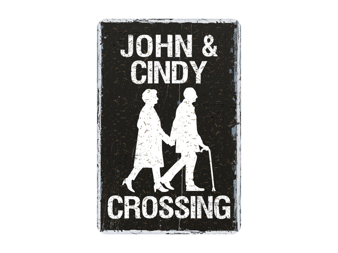 Old People Crossing Sign, Personalized Custom Metal Sign, Funny ...