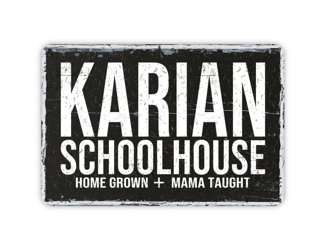 Personalized Schoolhouse Sign, Custom Rustic Contemporary Modern ...