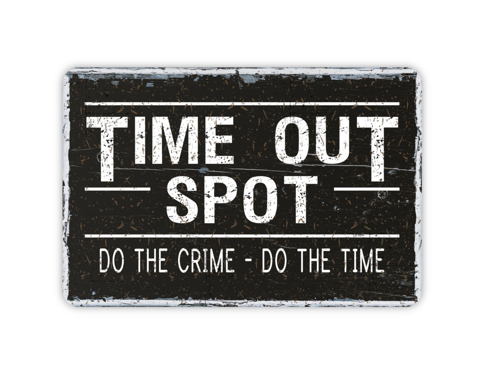 Time Out Spot Metal Sign, Custom Modern Farmhouse Wall Decor, Kids ...