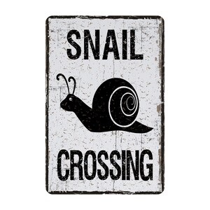 Funny Snail Crossing Sign, Rustic Custom Contemporary Modern Farmhouse ...