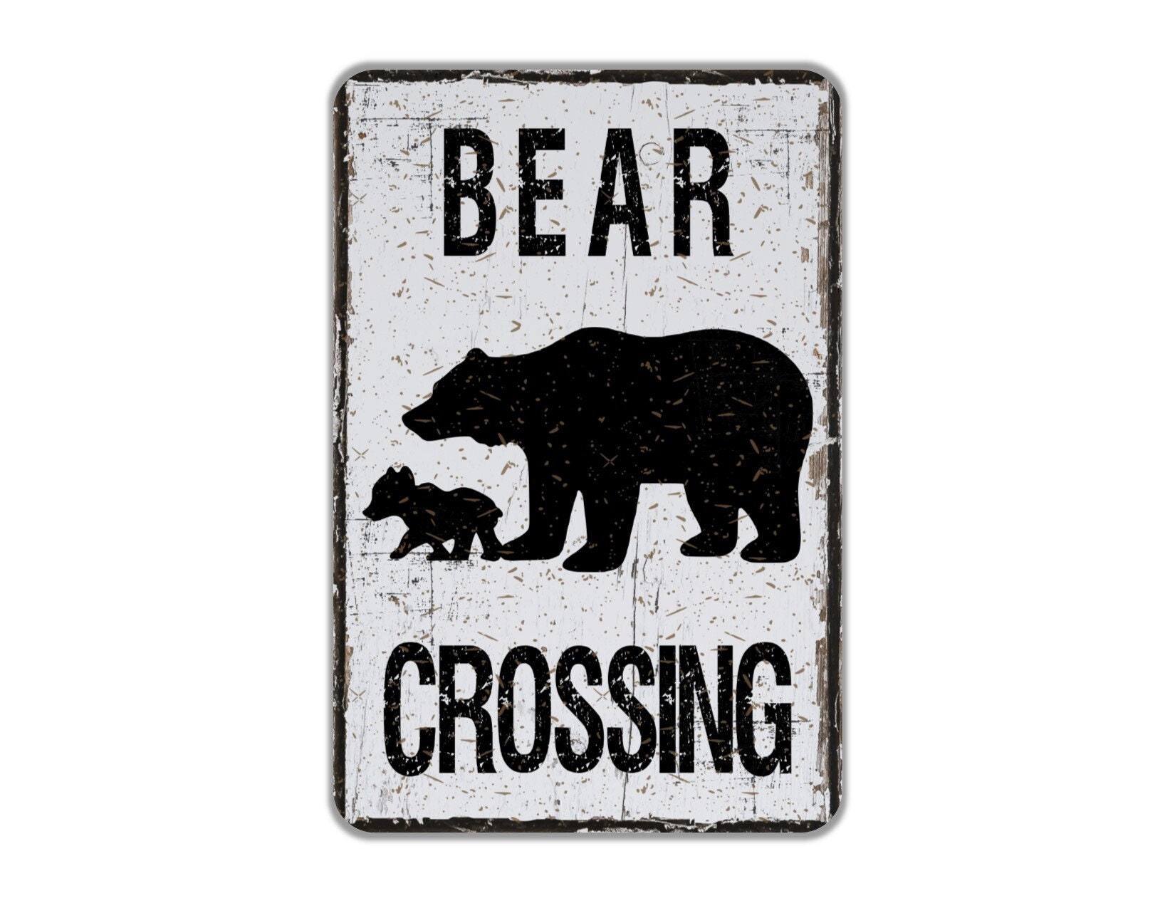 Bear Crossing Sign