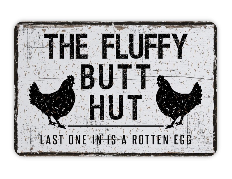 The Fluffy Butt Hut Funny Metal Sign Rustic Custom Modern - Etsy
