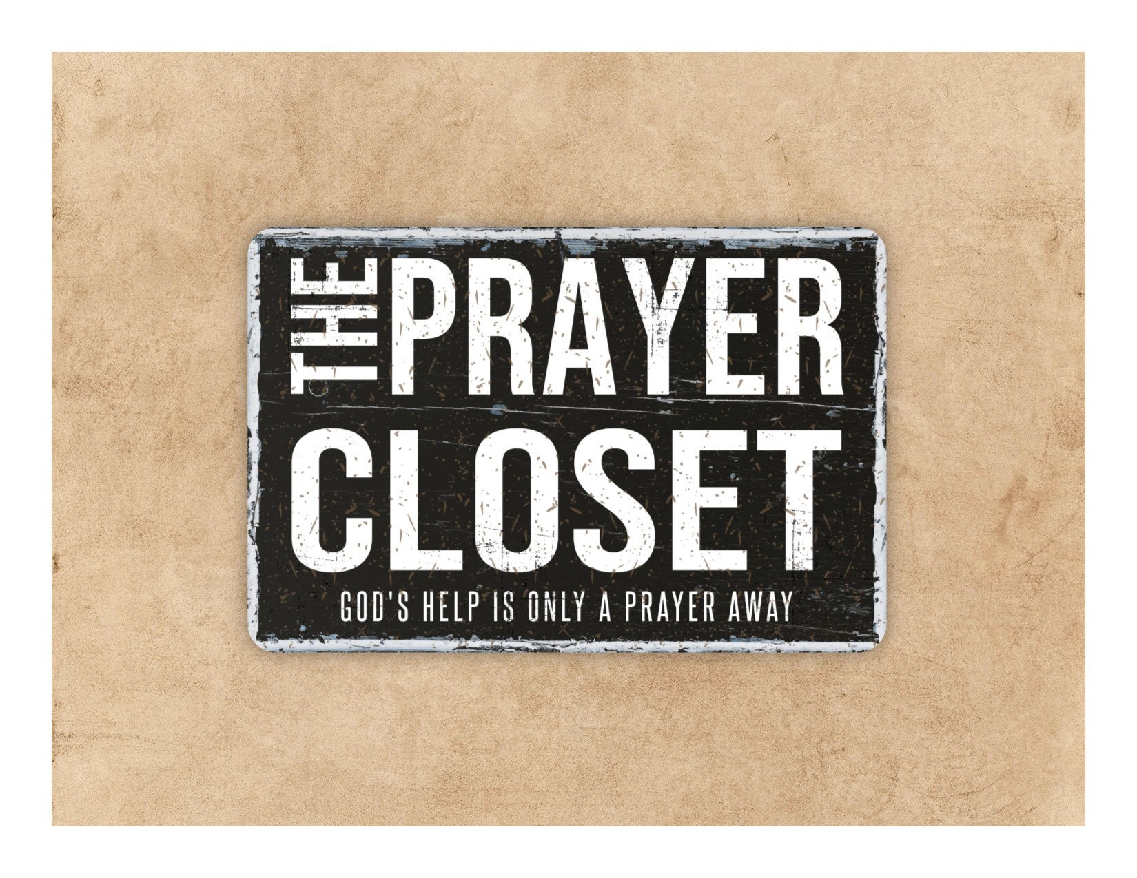 Prayer Closet Metal Sign Custom Modern Rustic Farmhouse - Etsy