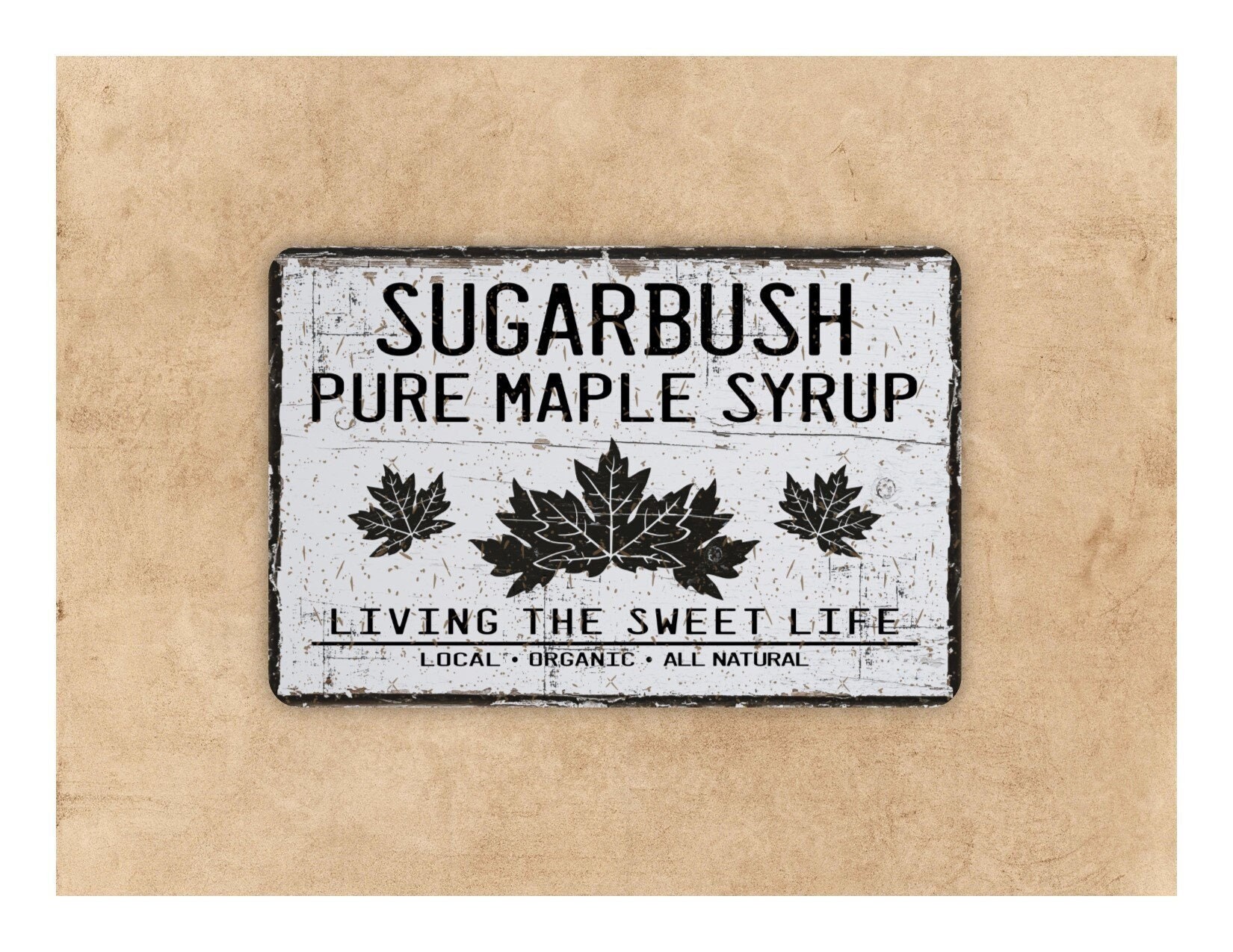 Vintage Style Maple Syrup Personalized Metal Sign - Etsy