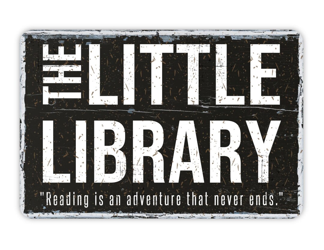 The Little Library Vintage Style Metal Sign Contemporary - Etsy