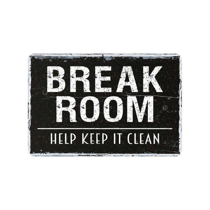 Clean Breakroom Signs - Etsy