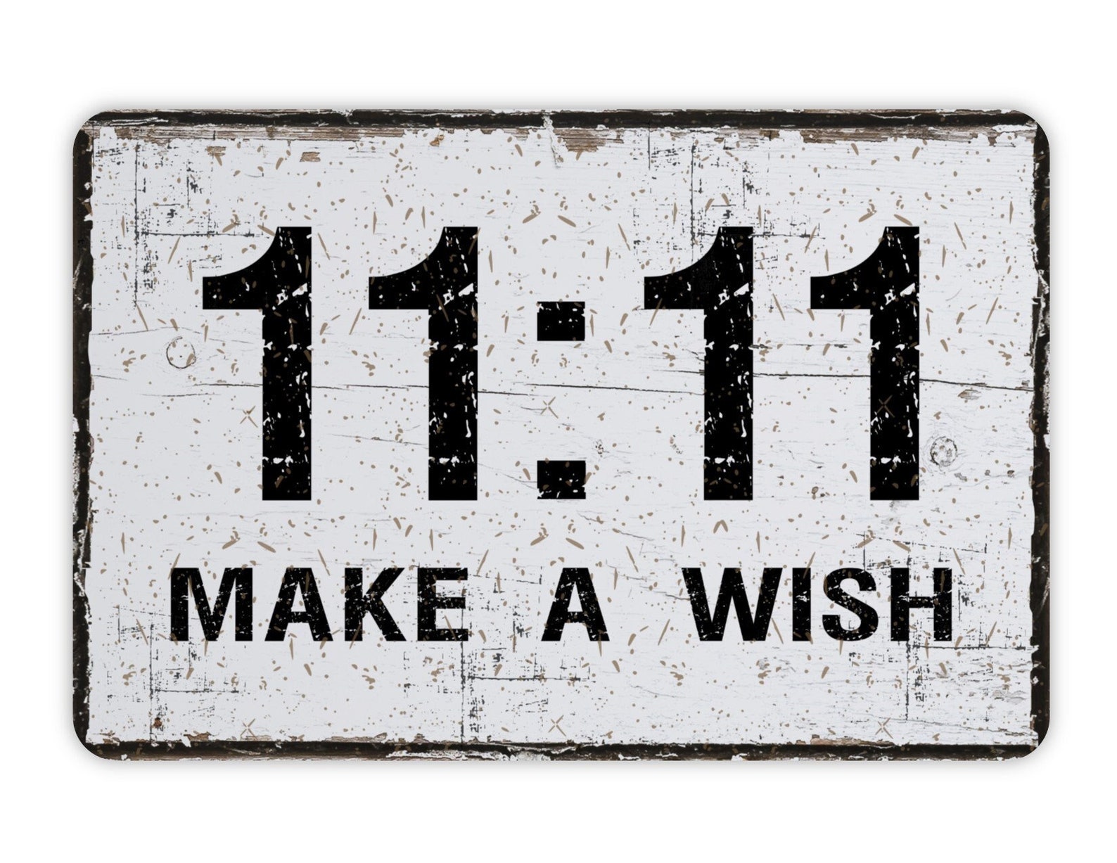 1111 Angel Number Metal Sign Make A Wish Vintage Farmhouse - Etsy