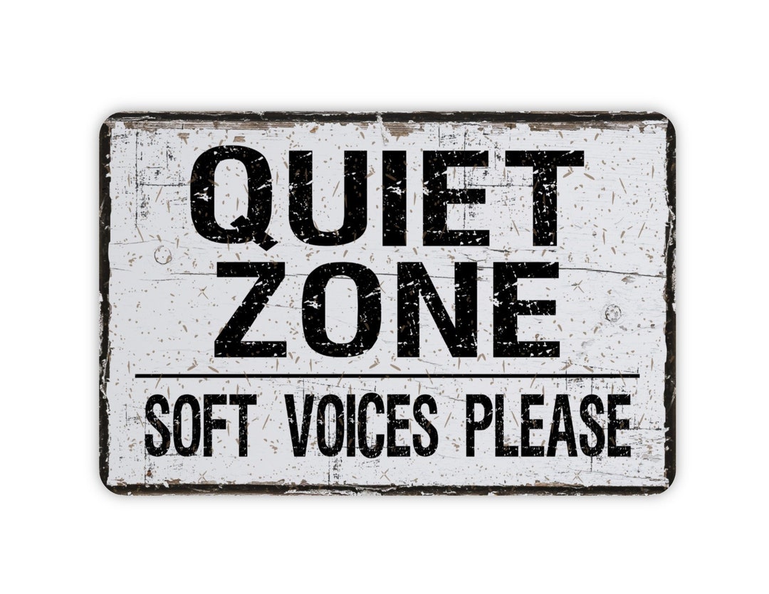 Quiet Zone Sign, Rustic Contemporary Modern Farmhouse Style Metal Wall ...