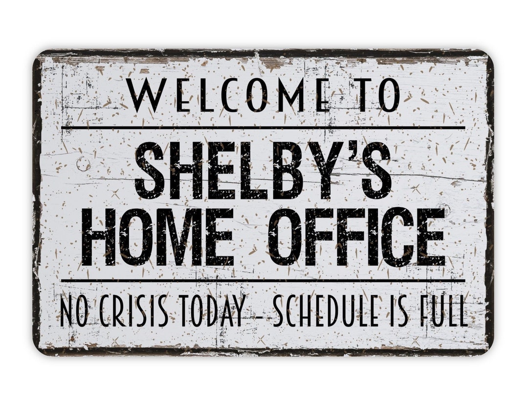 Personalized Welcome to Home Office Metal Sign Contemporary - Etsy