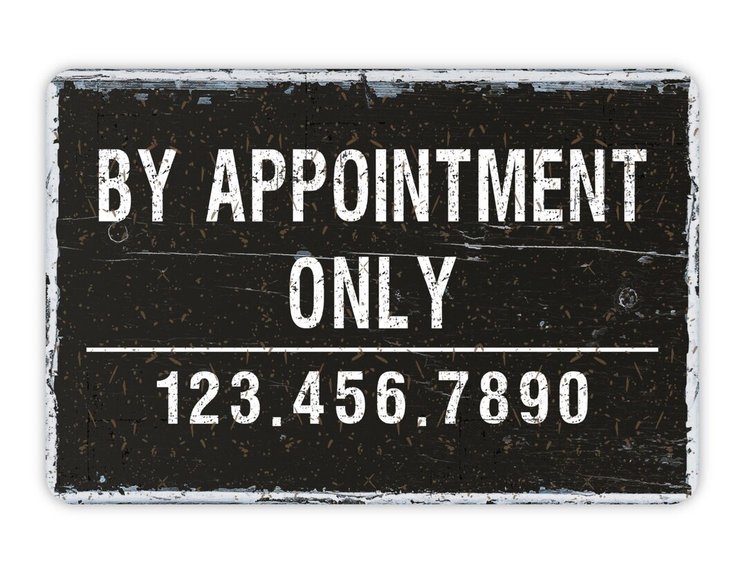 By Appointment Only Sign Custom Contemporary Modern Rustic - Etsy