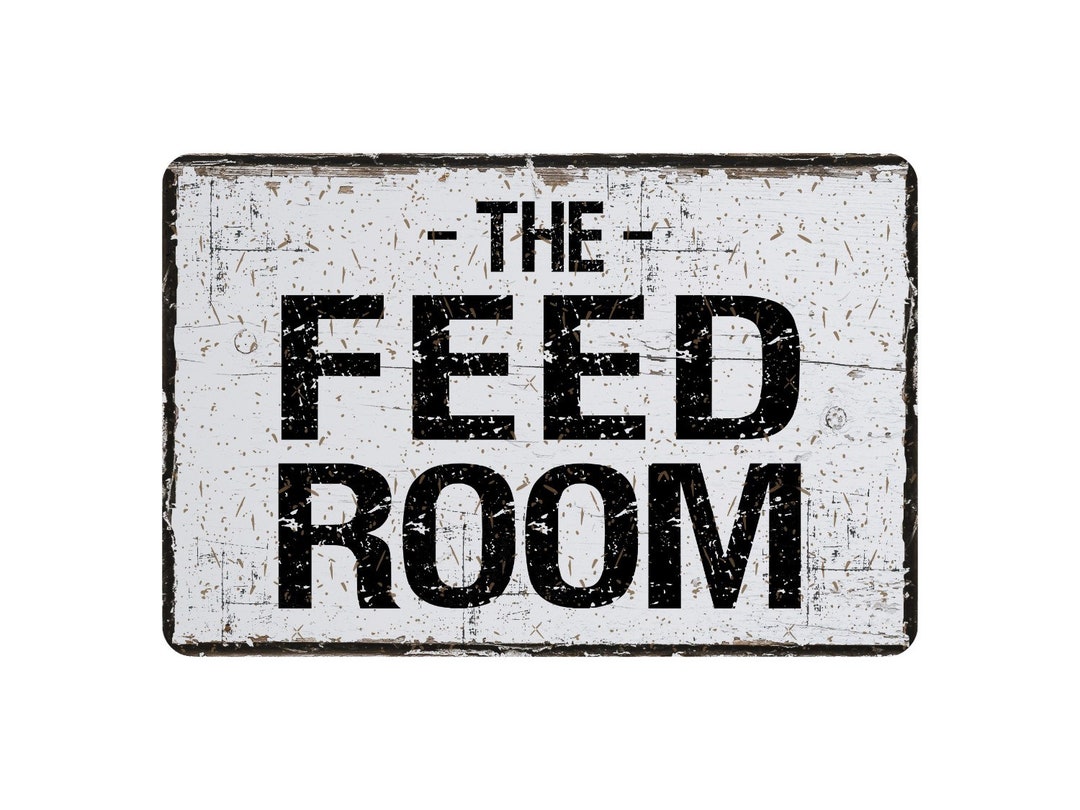 Feed Room Sign, Horse Lover Gifts Metal Wall Art, Rustic Distressed ...