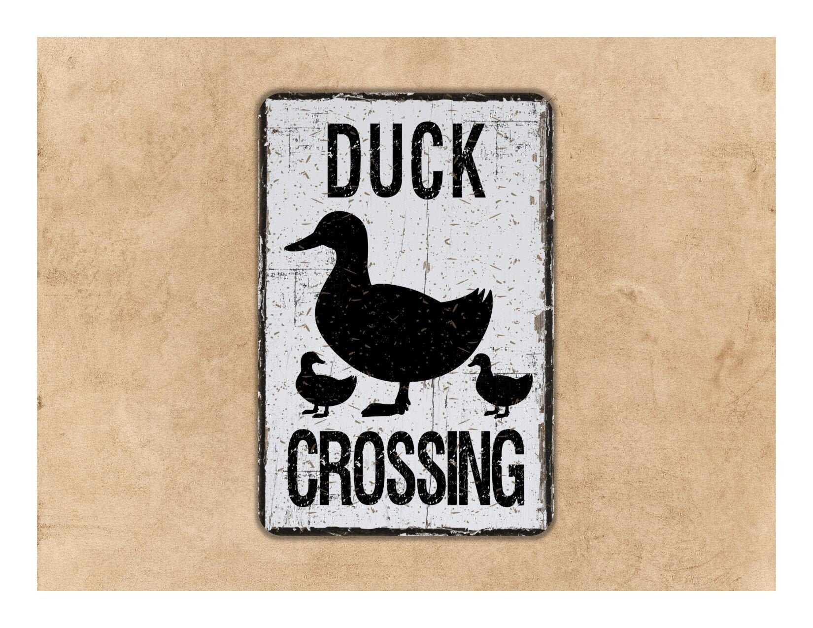 Duck Duckling Crossing Metal Sign Contemporary Modern | Etsy