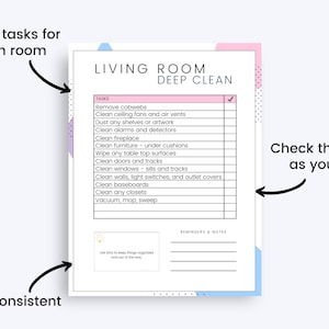 ADHD / Neurodivergent Cleaning Checklists, Weekly House Chores, Clean ...