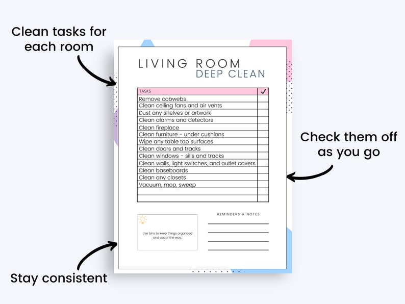 ADHD / Neurodivergent Cleaning Checklists Weekly House - Etsy