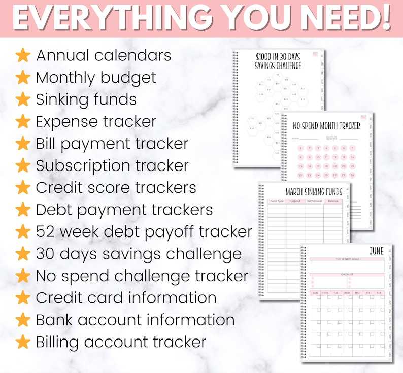 Digital Budget Planner, Finance Tracker, Portrait Budget Planner ...