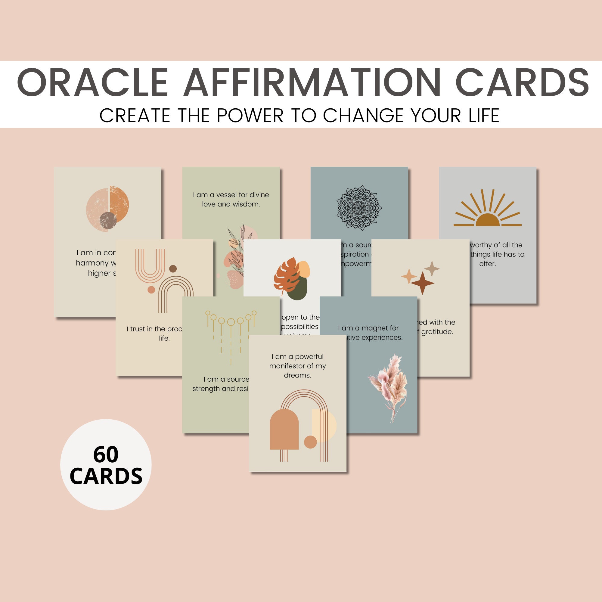 Daily Affirmation Cards, Encouragement Cards, Daily Meditation ...
