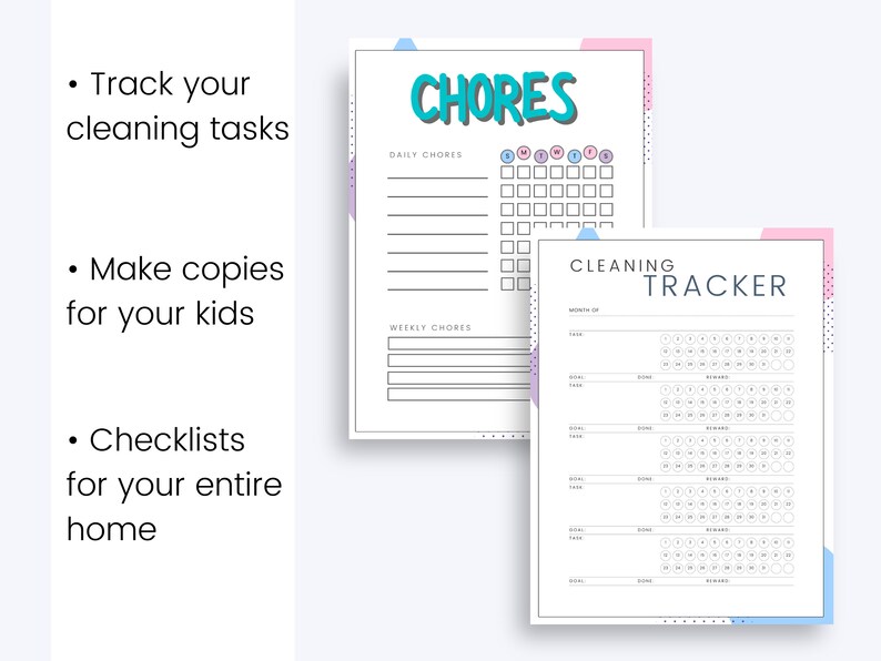 ADHD / Neurodivergent Cleaning Checklists Weekly House - Etsy