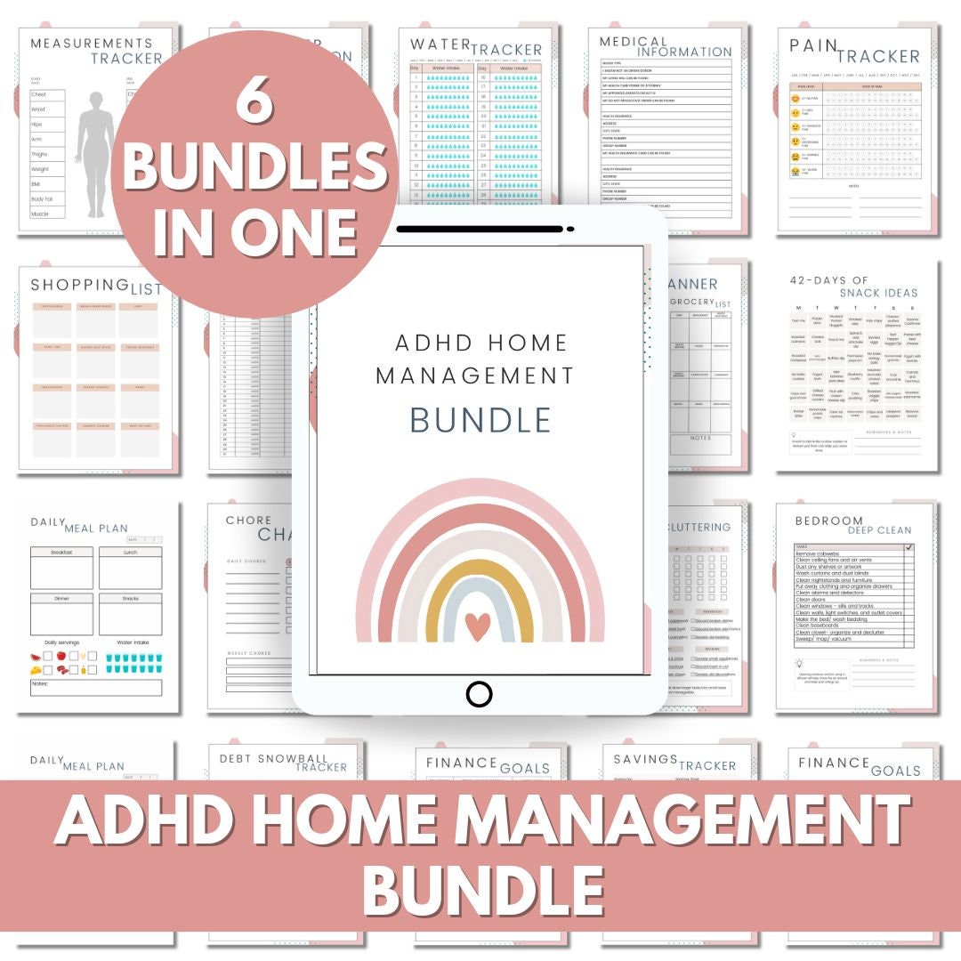 ADHD Home Management Binder, ADHD Organization, Household Planner ...