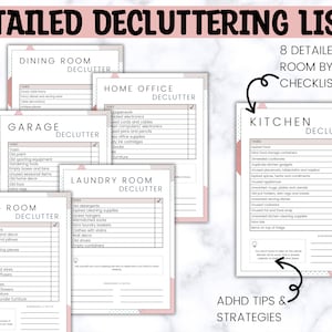 ADHD Decluttering Checklists, 30 Day Decluttering Challenge, Home ...