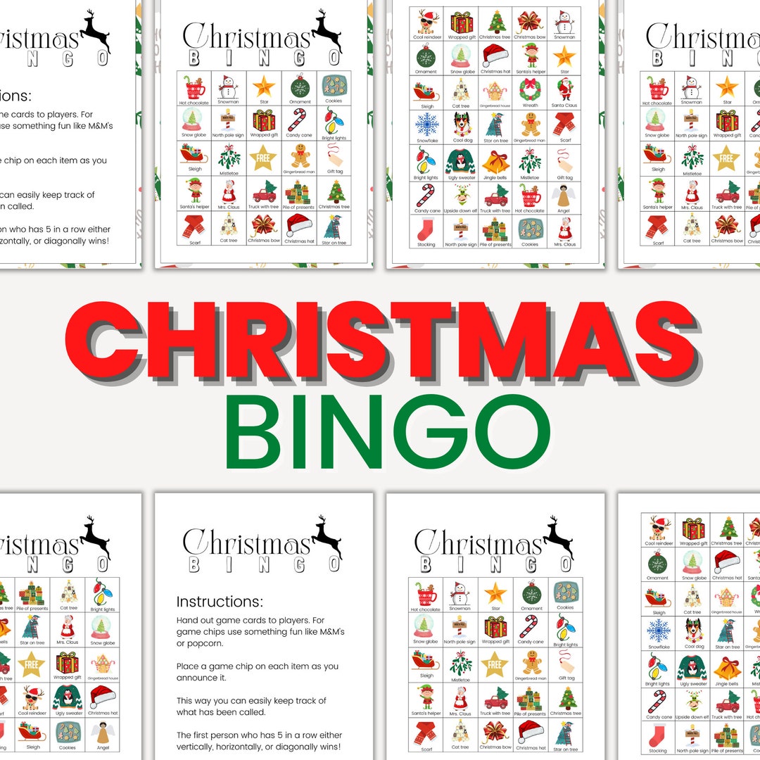 Christmas Bingo, Christmas Games for Family, Christmas Activities ...