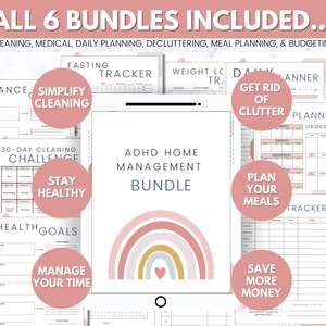 ADHD Home Management Binder, ADHD Organization, Household Planner ...