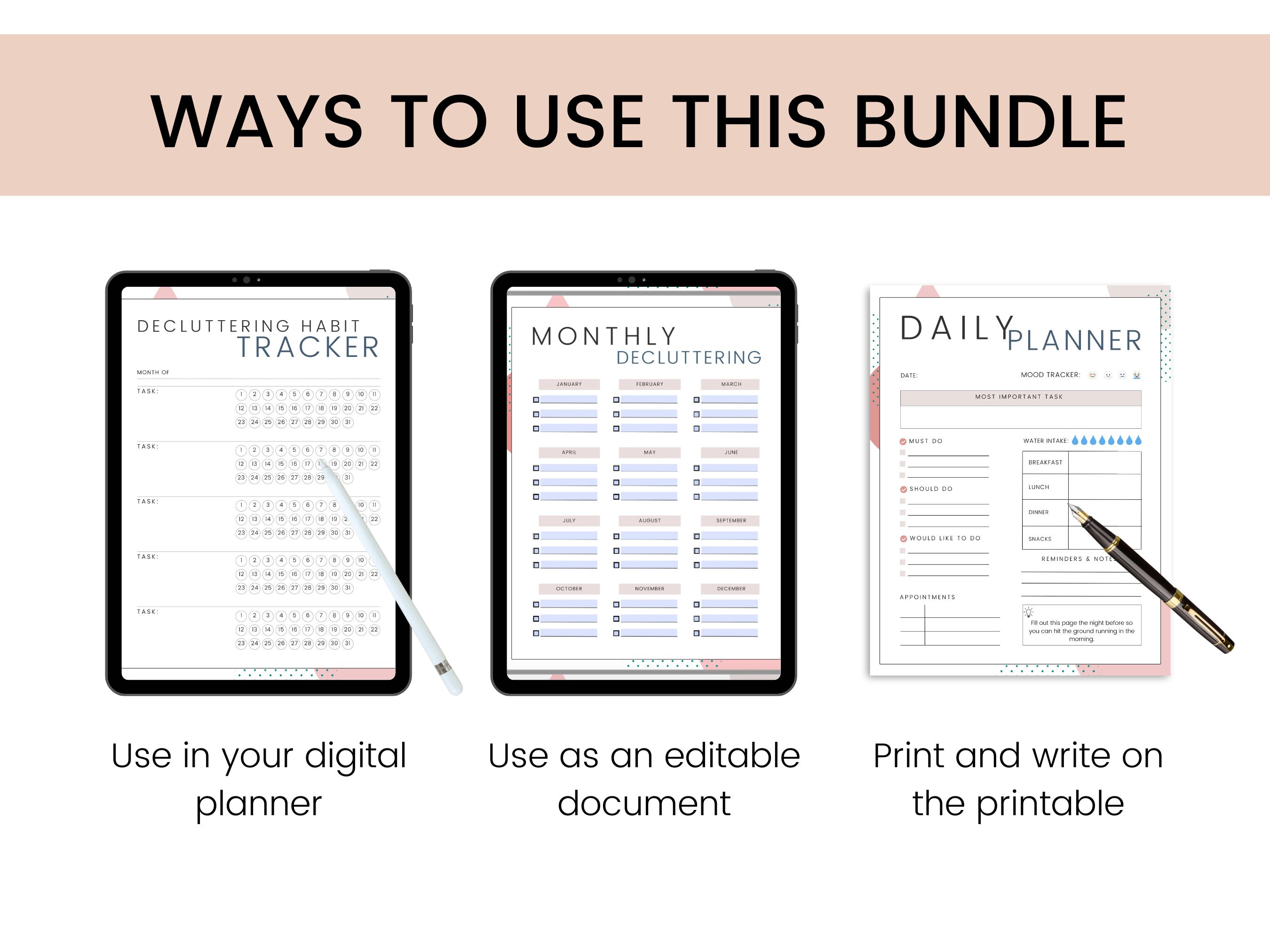 ADHD Decluttering Checklists 30 Day Decluttering Challenge - Etsy UK