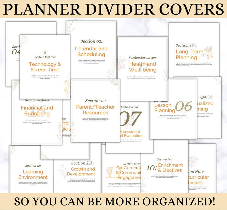 Homeschool Planner Printable Bundle, Homeschool Lesson Planner ...