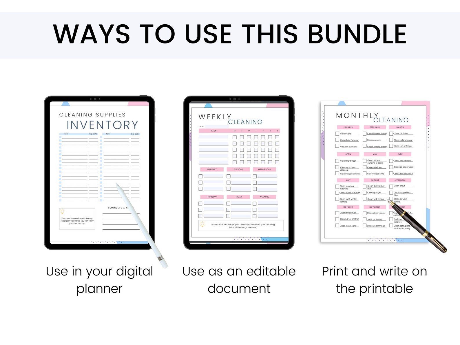 ADHD / Neurodivergent Cleaning Checklists Weekly House - Etsy