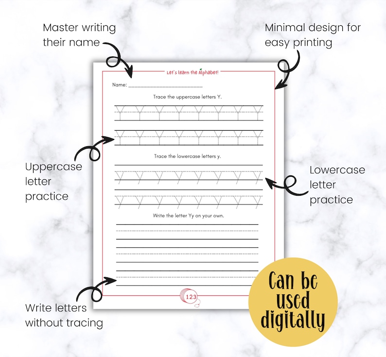 Alphabet Tracing Worksheets, Handwriting Practice Sheets for Kids ...