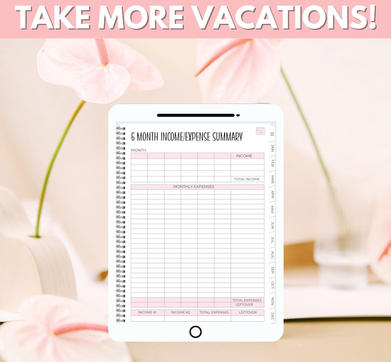 Digital Budget Planner, Finance Tracker, Portrait Budget Planner ...