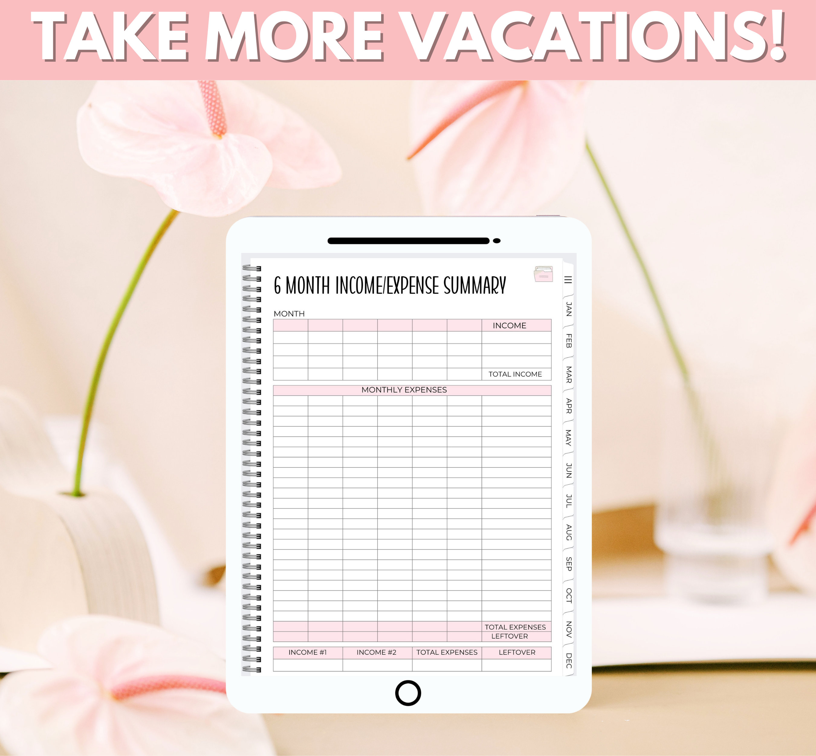 Digital Budget Planner, Finance Tracker, Portrait Budget Planner ...