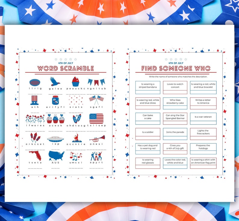 4th of July Games Bundle, Independence Day Family Fun, Patriotic Party ...