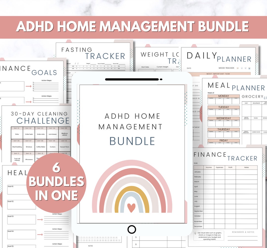 ADHD Home Management Binder, ADHD Organization, Household Planner ...