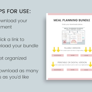 ADHD Monthly Meal Planner Printable, Daily Meal Tracker, Food Journal ...