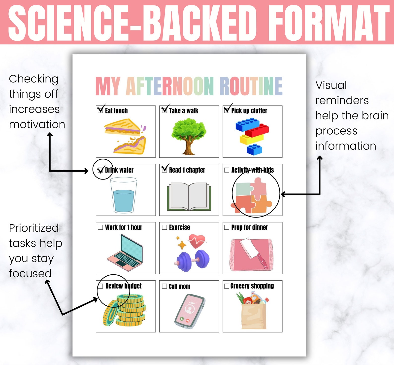 ADHD/ Neurodivergent Daily Visual Schedule, Editable Routine Cards ...