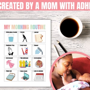 ADHD/ Neurodivergent Daily Visual Schedule, Editable Routine Cards ...