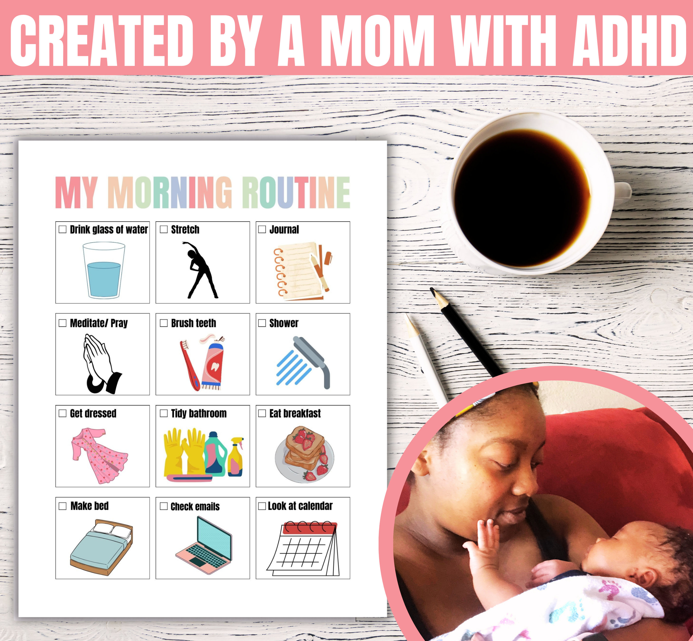 ADHD/ Neurodivergent Daily Visual Schedule, Editable Routine Cards ...
