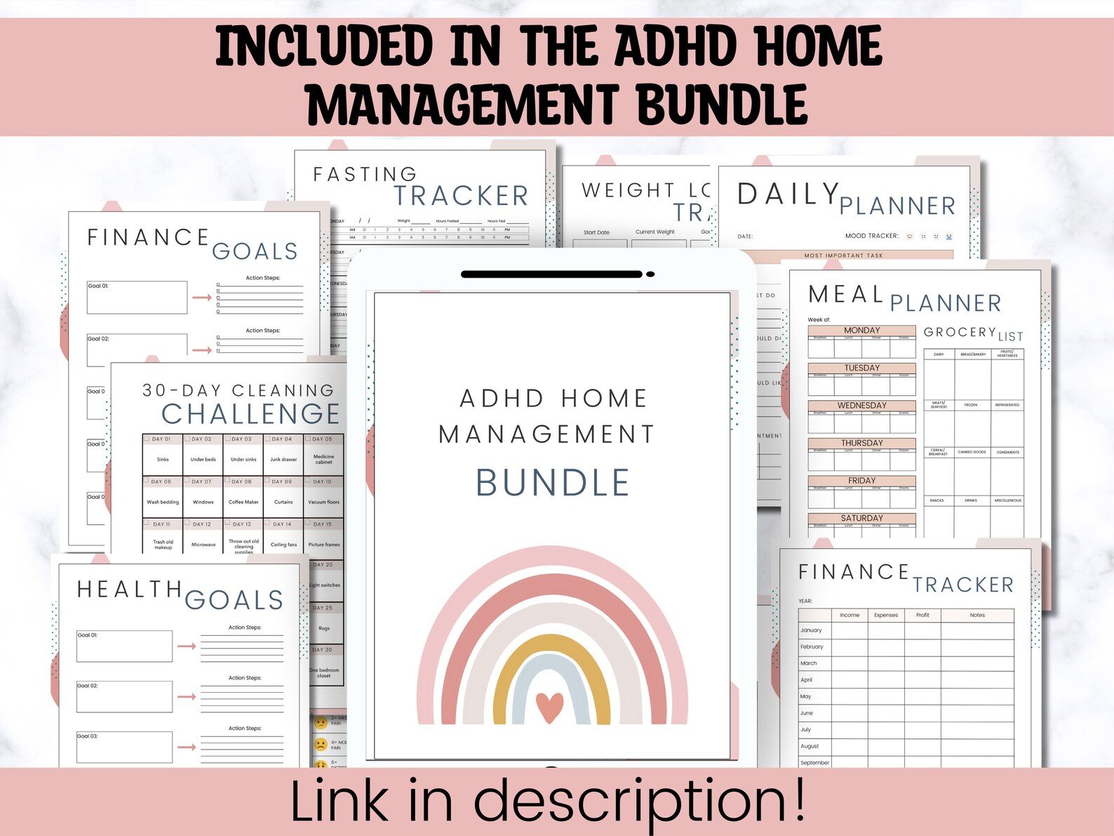 ADHD Decluttering Checklists, 30 Day Decluttering Challenge, Home ...
