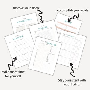 Self-care Planner, Mental Health Journal, Goals Worksheet, Habit ...