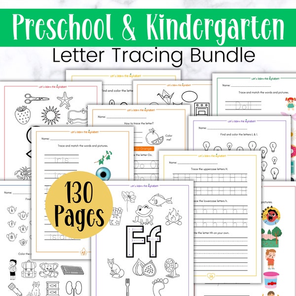 Alphabet Tracing Worksheets, Handwriting Practice Sheets for Kids ...