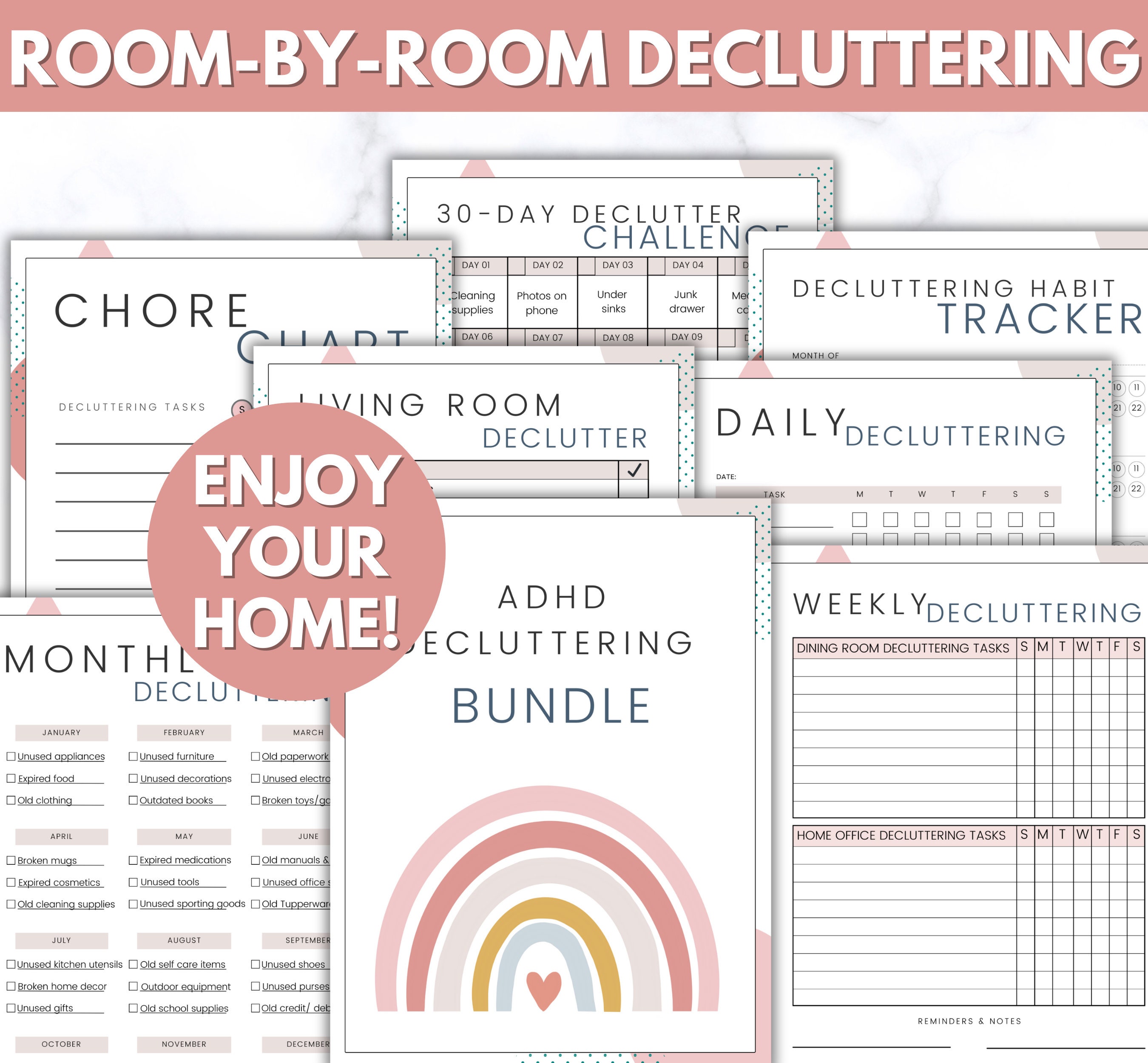 ADHD Home Management Binder, ADHD Organization, Household Planner ...