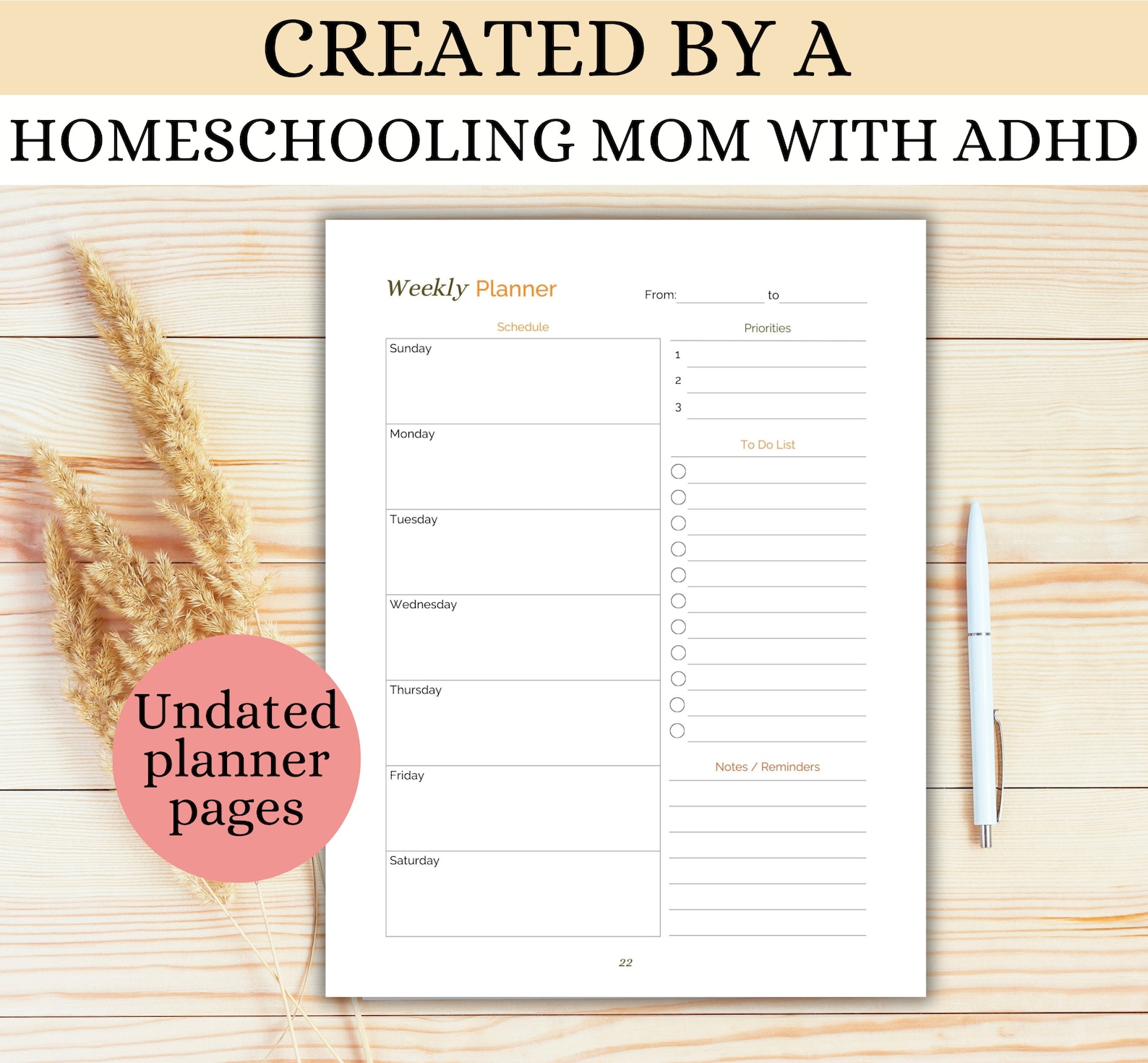 Homeschool Planner Printable Bundle, Homeschool Lesson Planner ...
