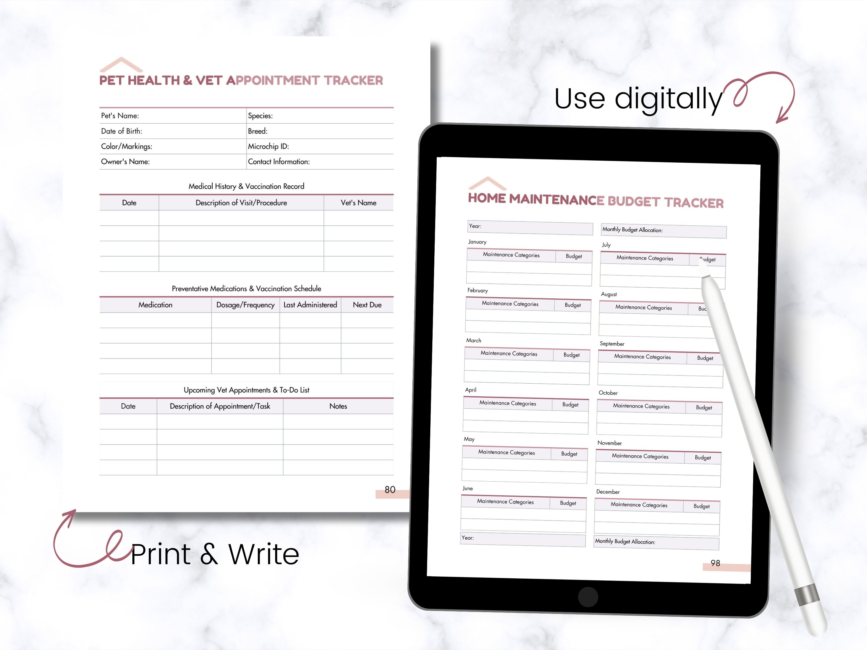 Home Maintenance Planner, Renovation Planner, Home Improvement ...