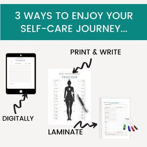 Self-care Planner, Mental Health Journal, Goals Worksheet, Habit ...