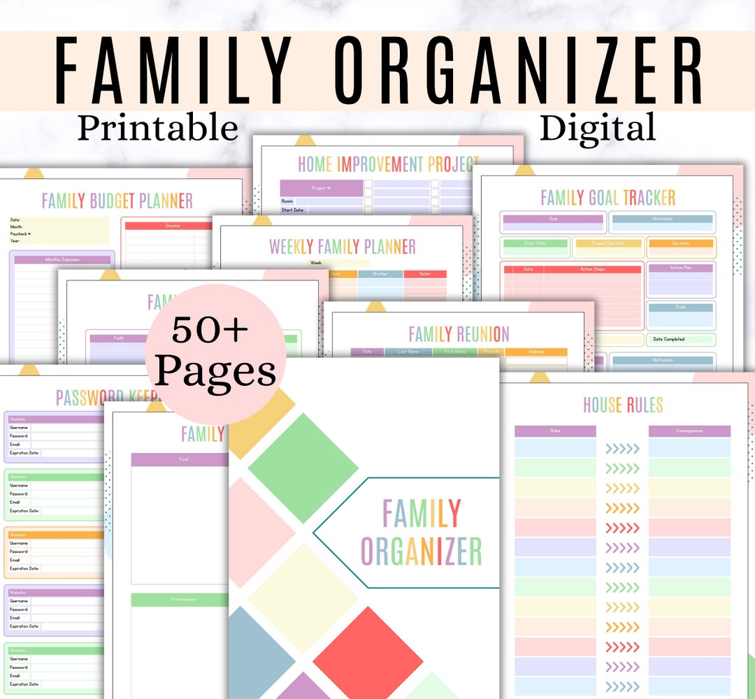 Life Organizer Binder, Home Management Binder, Emergency Binder, Family ...