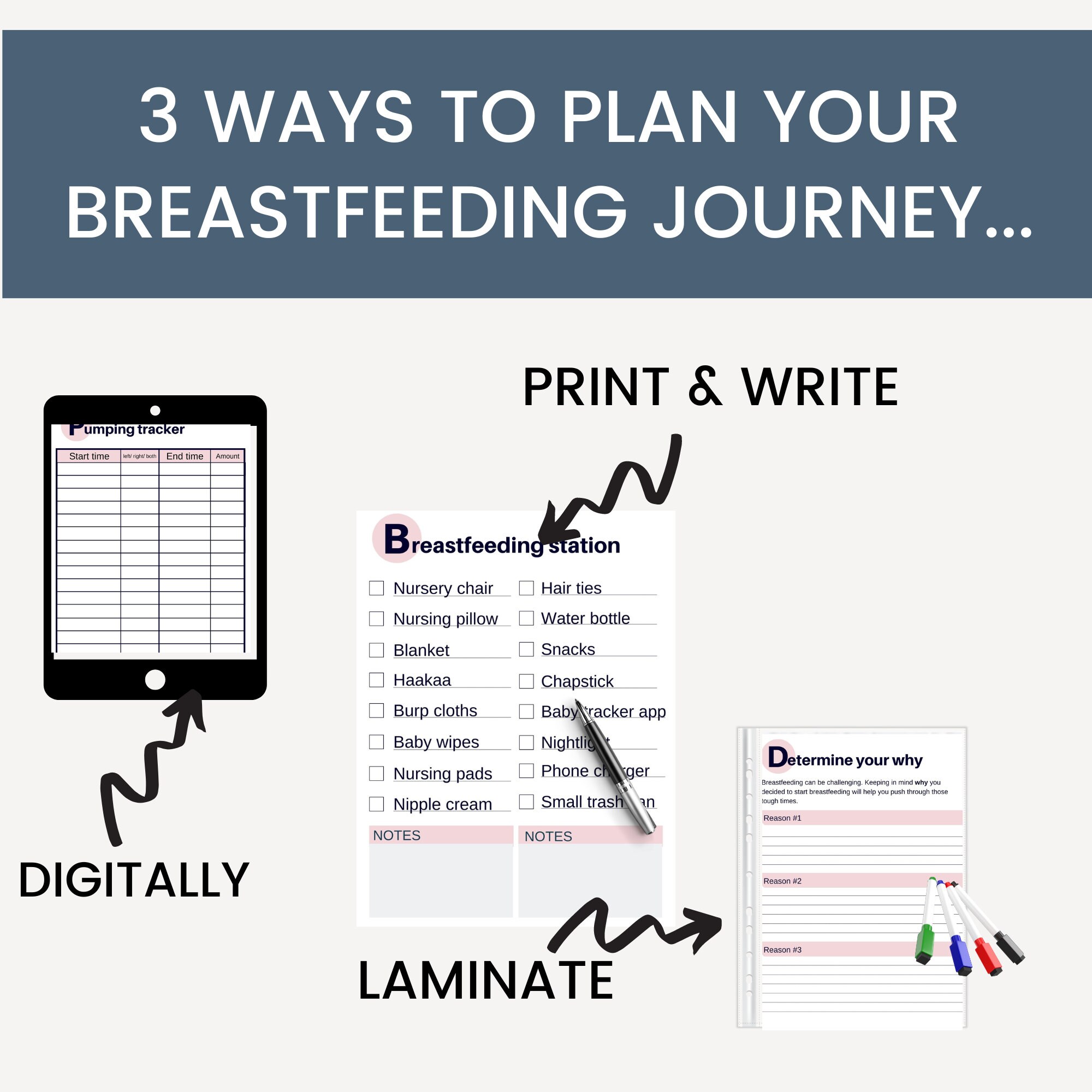 Breastfeeding Planner, Baby Tracker, Newborn Planner, Breastfeeding Log ...
