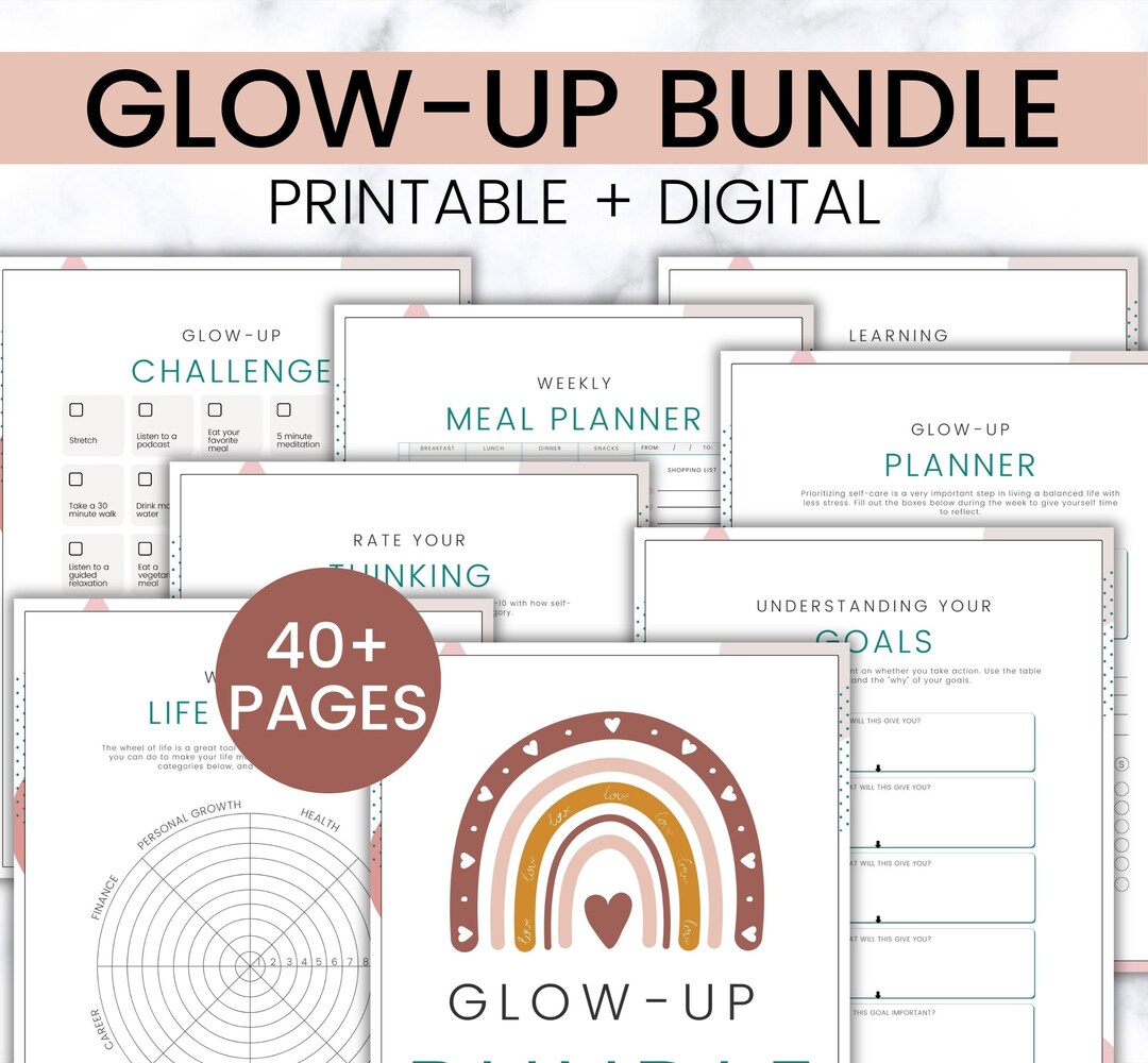 Self-care Planner, Mental Health Journal, Goals Worksheet, Habit ...