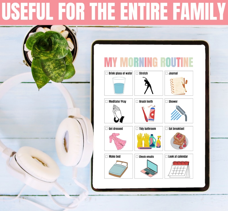 ADHD/ Neurodivergent Daily Visual Schedule, Editable Routine Cards ...